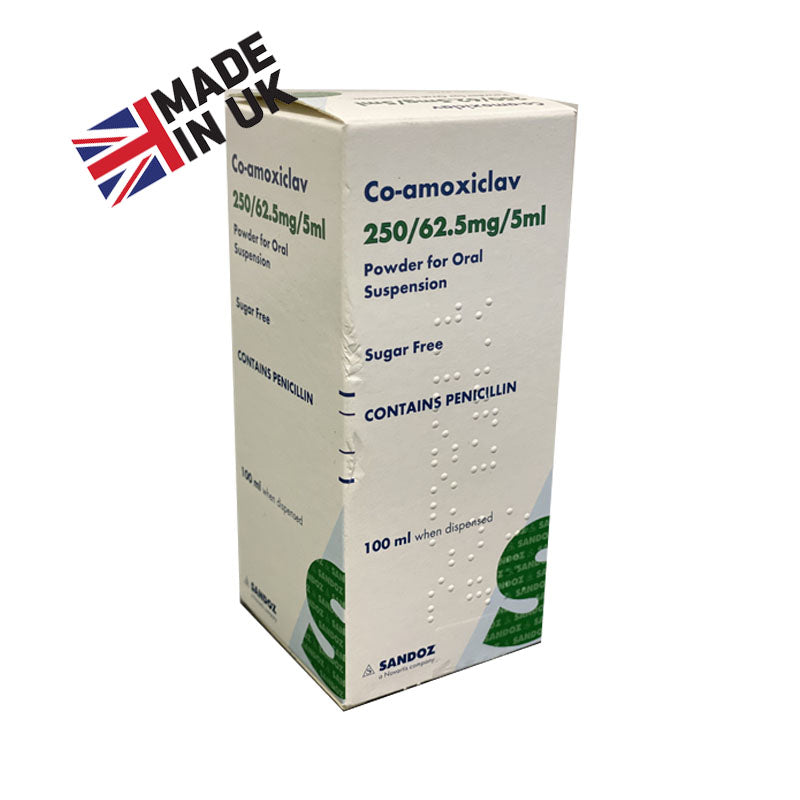 UK Co-amoxiclav 250/62.5.5ml Oral Suspension– Medical Mart Pharmacy ...