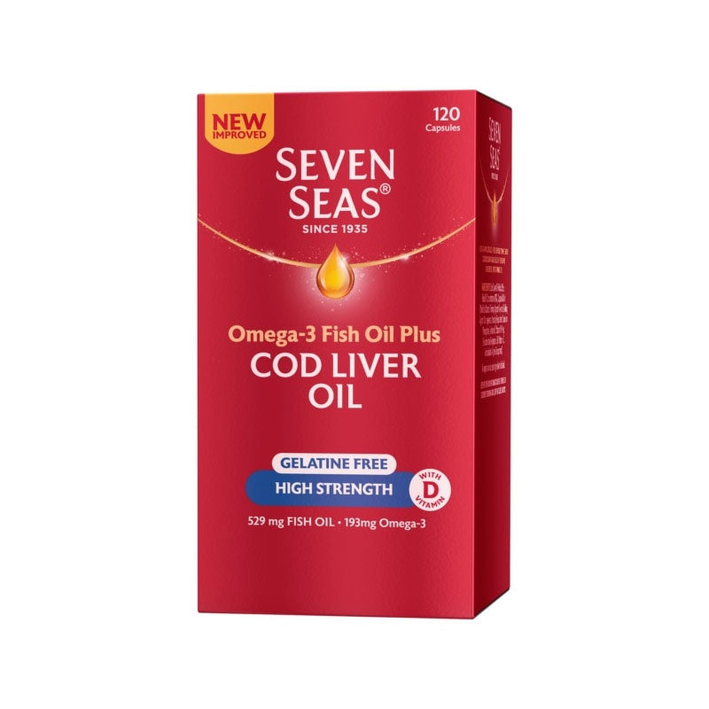 Seven Seas Simply Timeless Gelatine Free High Strength Cod Liver Oil ...